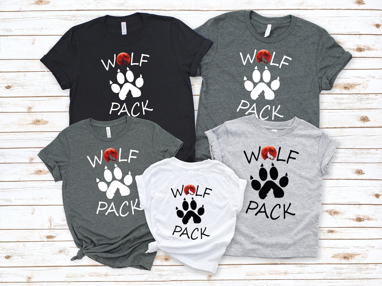 Wolf Pack Shirt Family Matching Shirts Wolf Pack T-shirt - Etsy