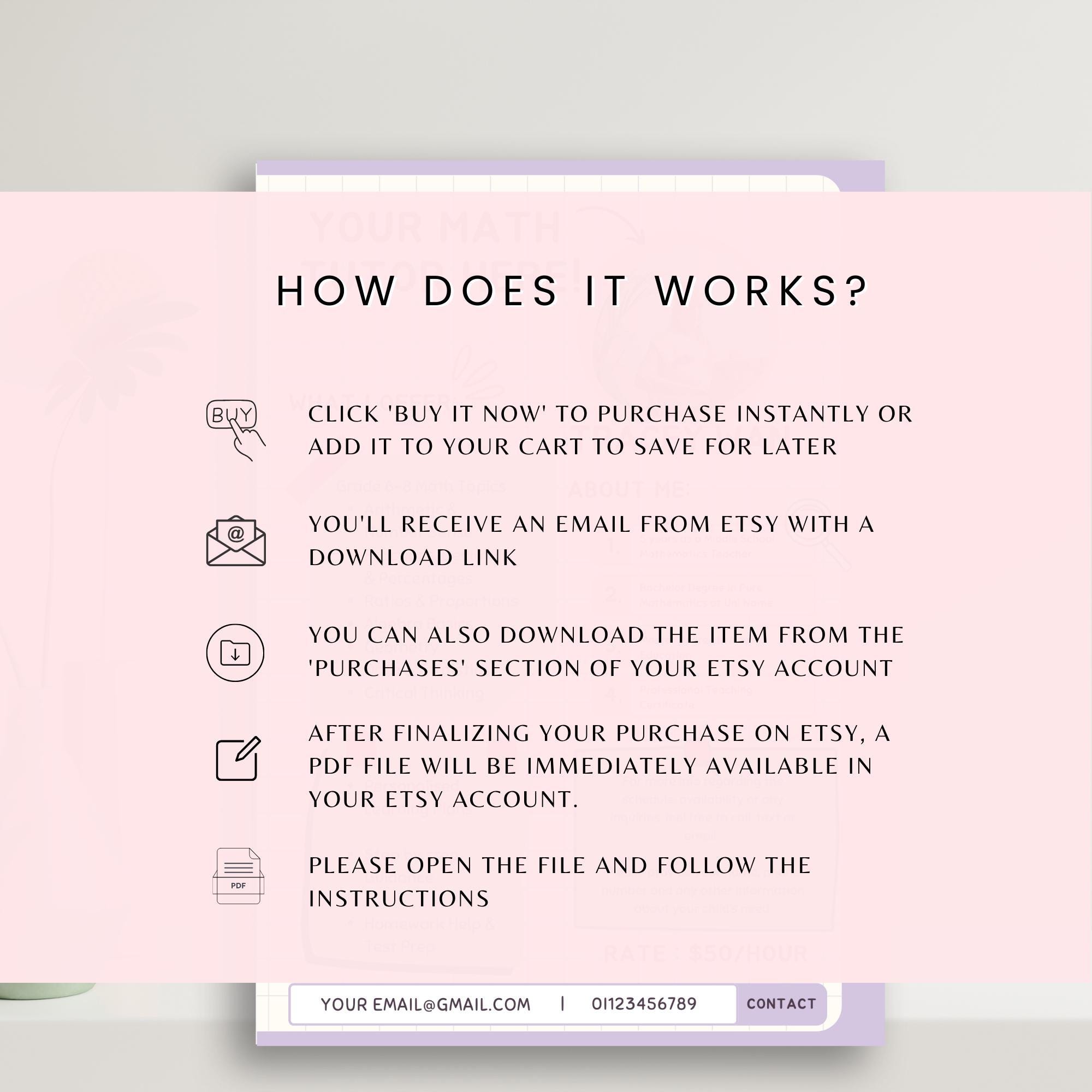 Editable Tutoring Flyer | Summer Tutor Flyer | Instant Download ...