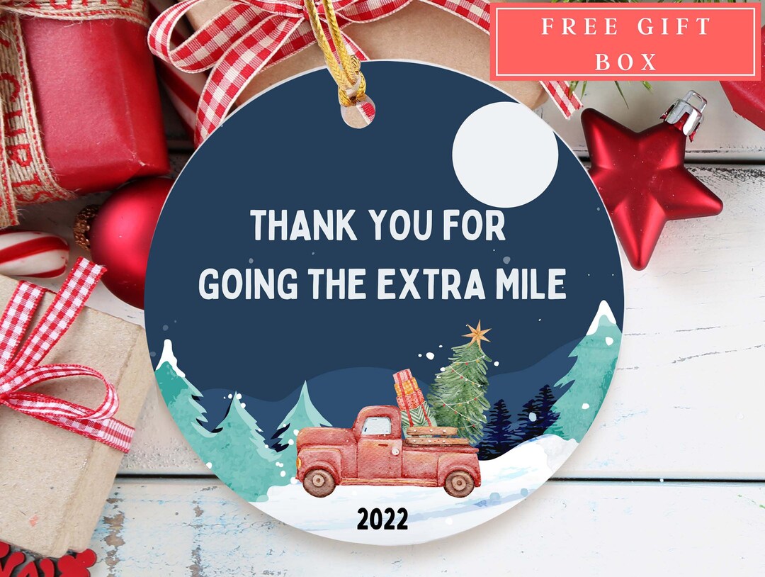 Thank You for Going Extra Mile Ornament Bus Driver Christmas - Etsy