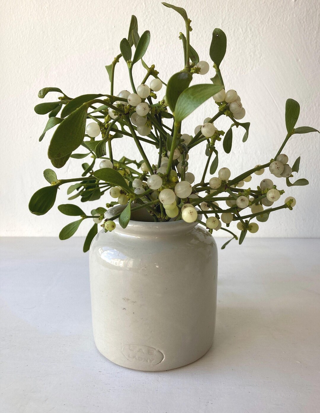 French Vintage Stoneware Mustard Pot - LAB Lagny Earthenware Jar - Etsy