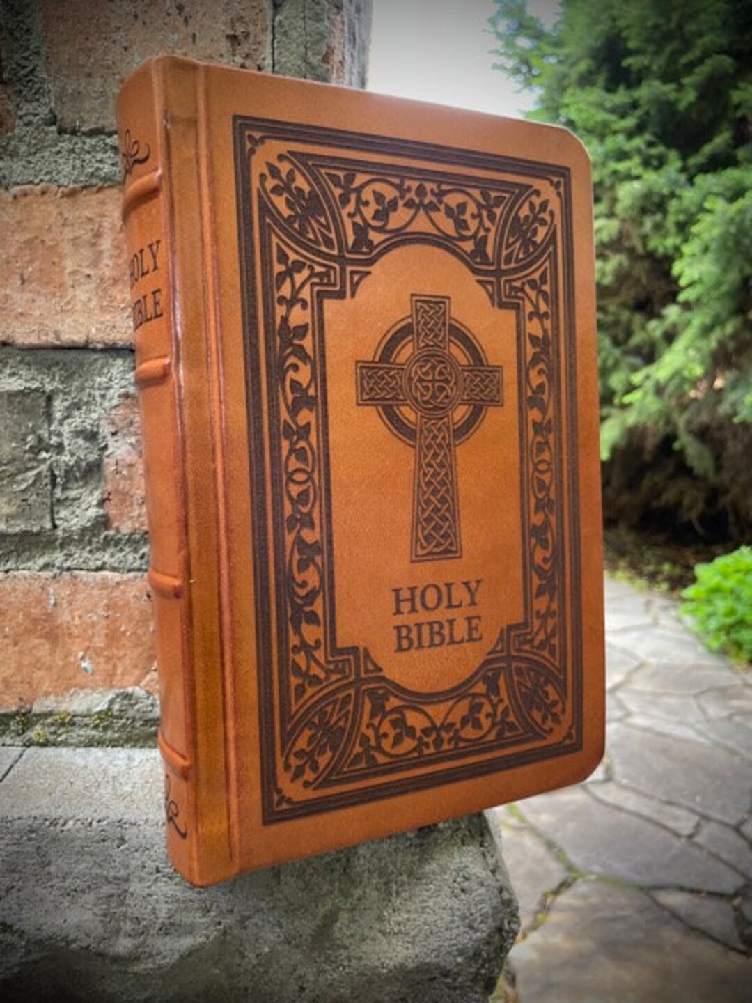 Leather Holy Bible Leatherbound - Etsy