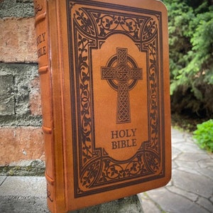 Leather Holy Bible Leatherbound - Etsy