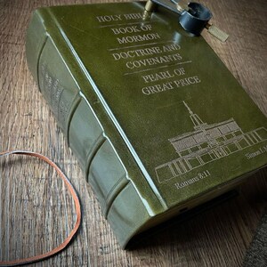 Handcrafted Leather LDS Quad: Book of Mormon, Triple Combination Holy ...