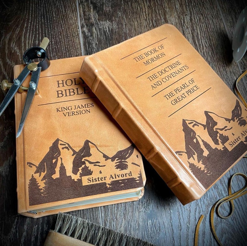 Handcrafted Leatherbound Scripture Set. Holy Bible Triple Combination ...