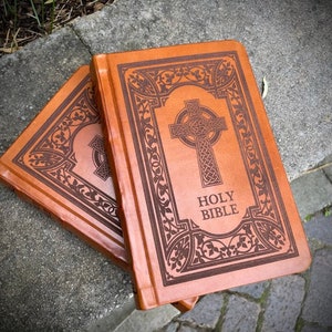 Leather Holy Bible Leatherbound - Etsy