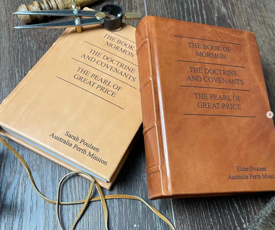 LDS Quad Leather Book Of Mormon Triple Combination Holy, 44% OFF