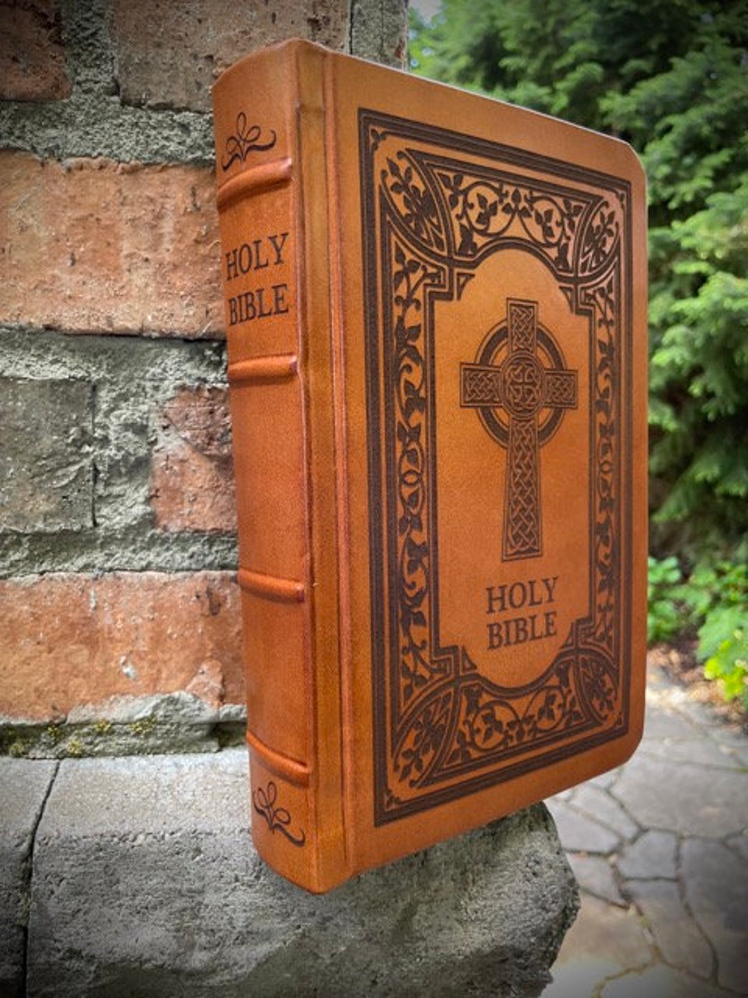 Leather Holy Bible Leatherbound - Etsy