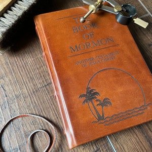 Customizable Leather Book of Mormon: Engraved LDS Scriptures Cover Gift ...
