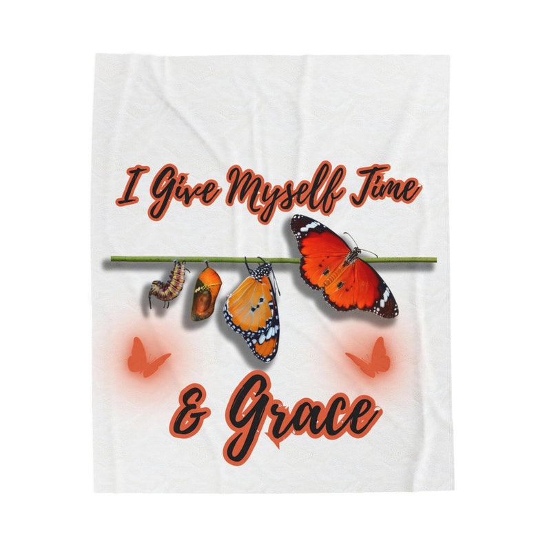 Butterfly Positive Affirmations Velveteen Plush Blanket - Etsy