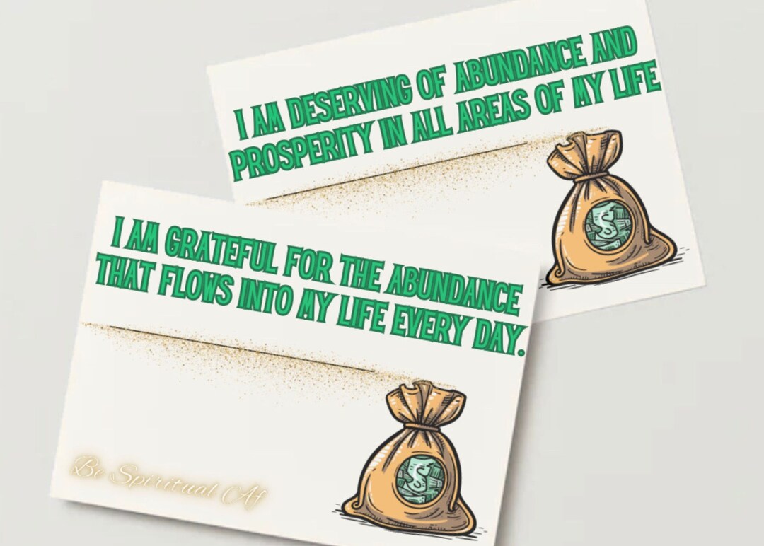 Prosperity Affirmation Cards - Etsy