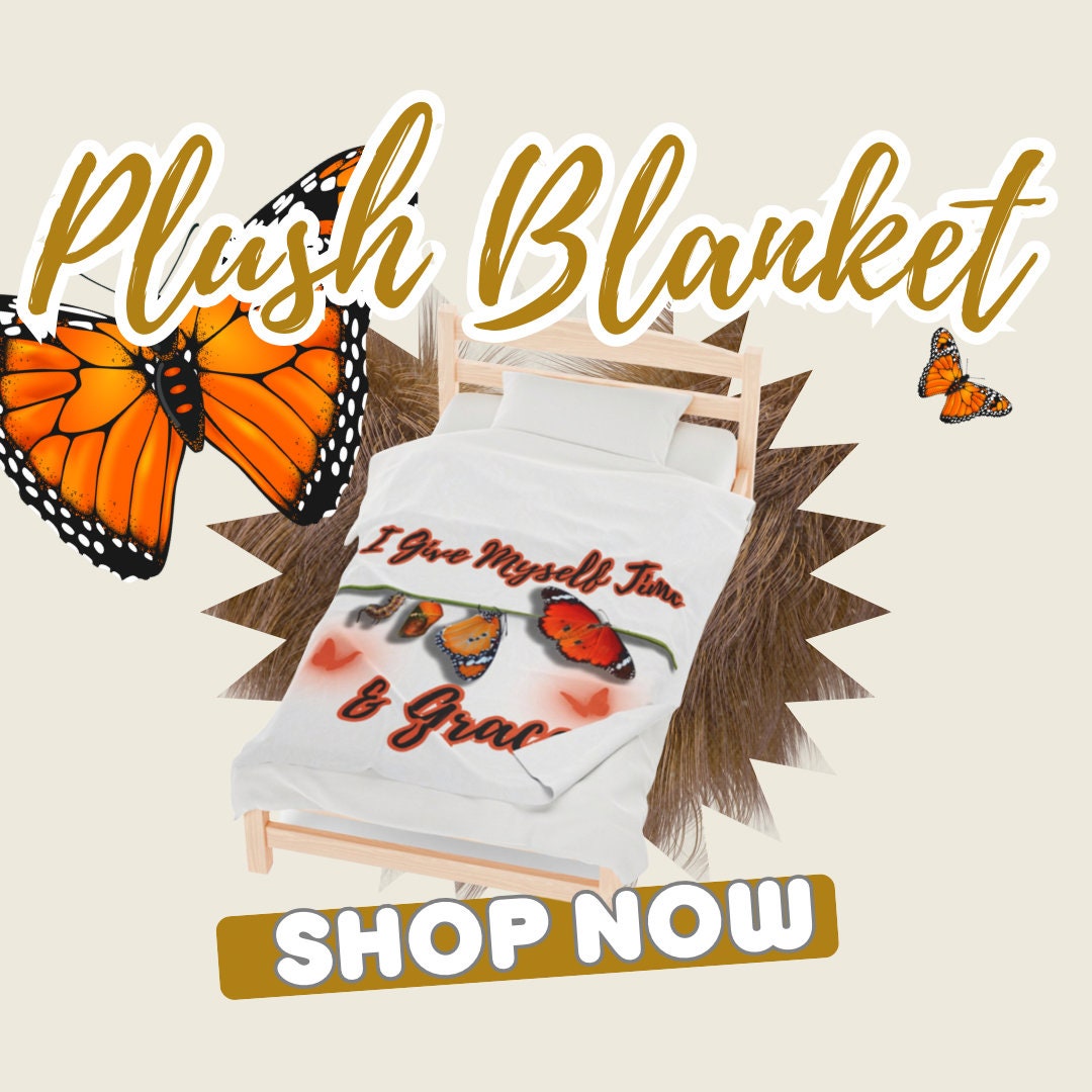 Butterfly Positive Affirmations Velveteen Plush Blanket - Etsy