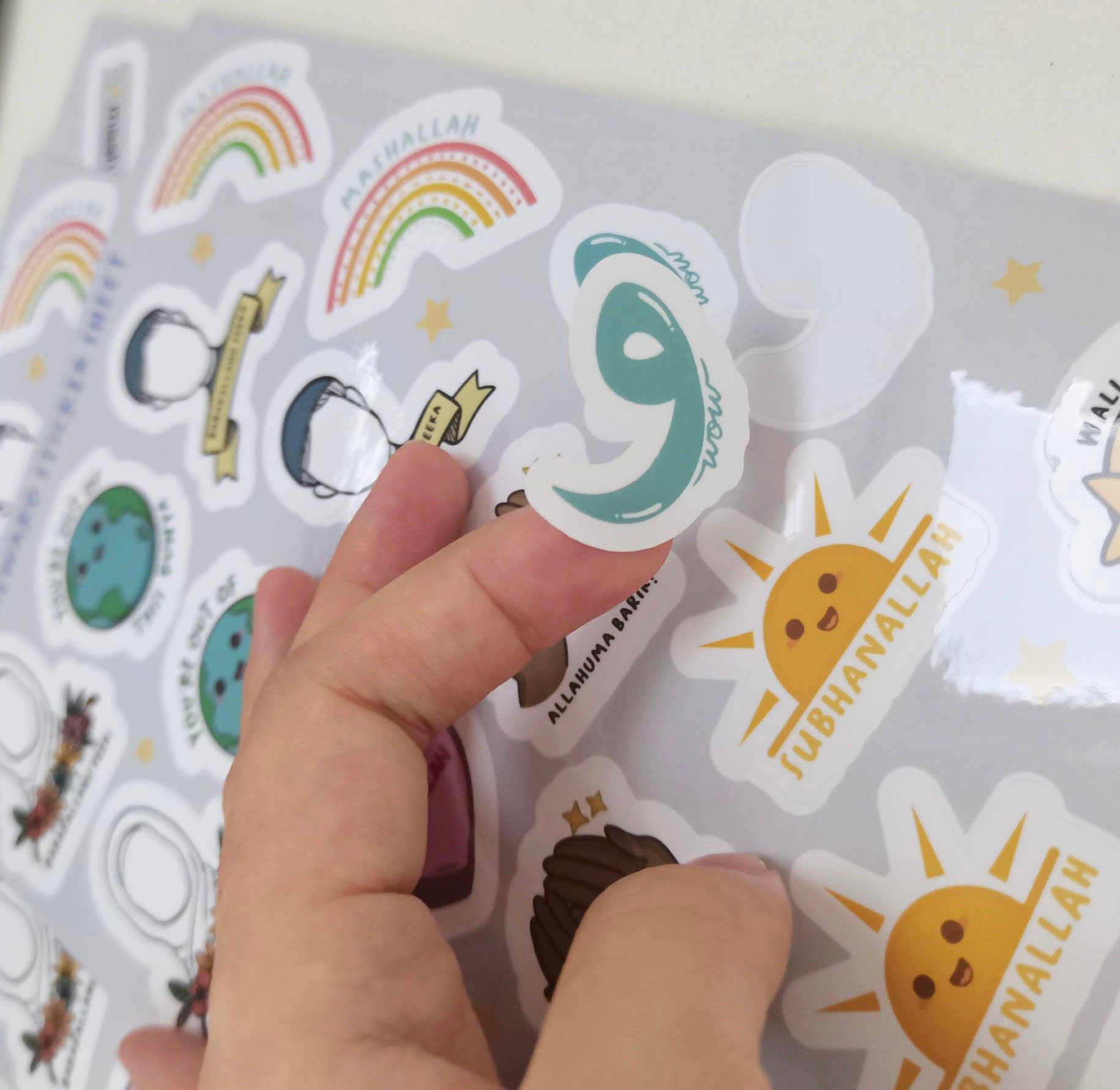 Islamic Merit Award Reward Teacher Stickers Unique Hand Drawn A5 Girl ...