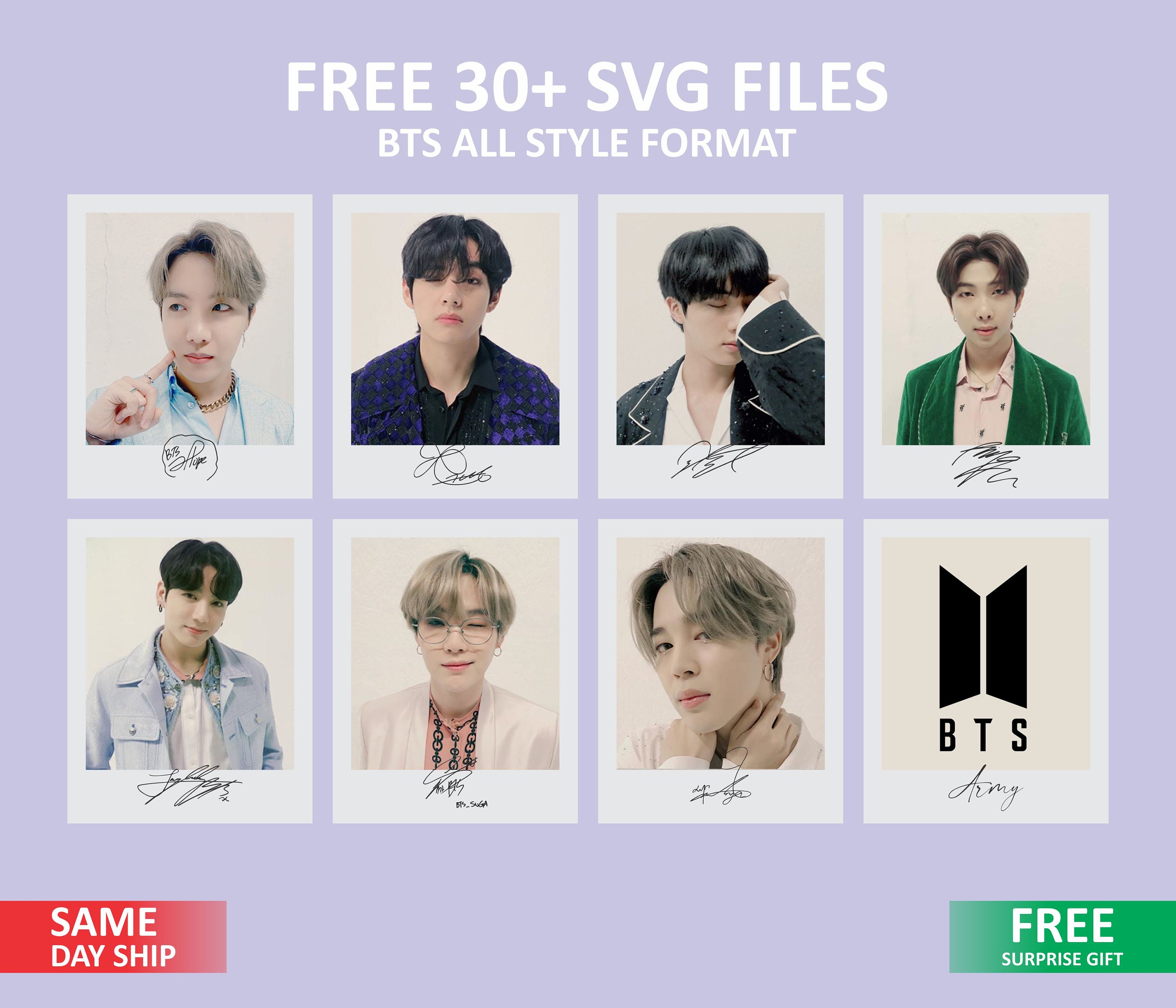 BTS Autograph Card BTS Signature Card Lomo Card Polaroids | Etsy UK