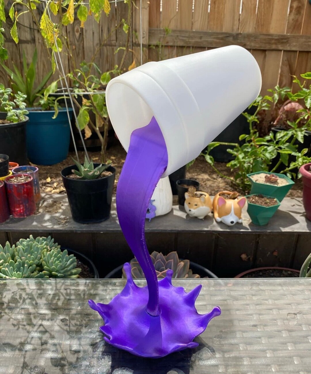 Floating Double Cup Sculpture. Rotating Display Stand INCLUDED. - Etsy