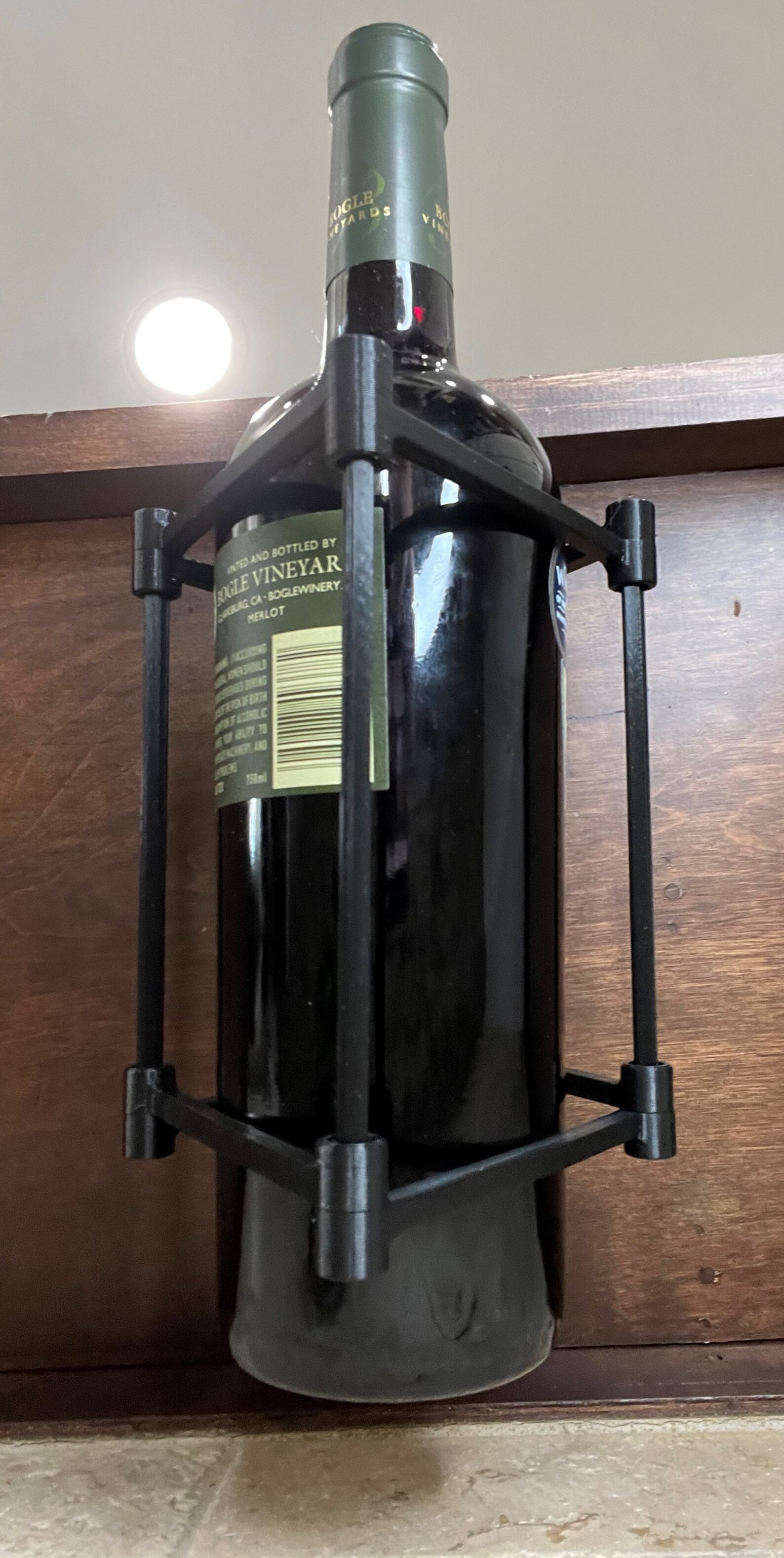 Hidden Under Cabinet Wine Bottle Rack Folds up When Not in - Etsy