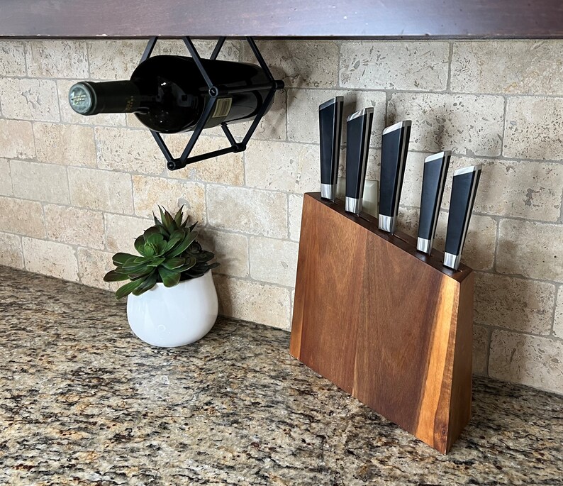 Hidden Under Cabinet Wine Bottle Rack Folds up When Not in - Etsy