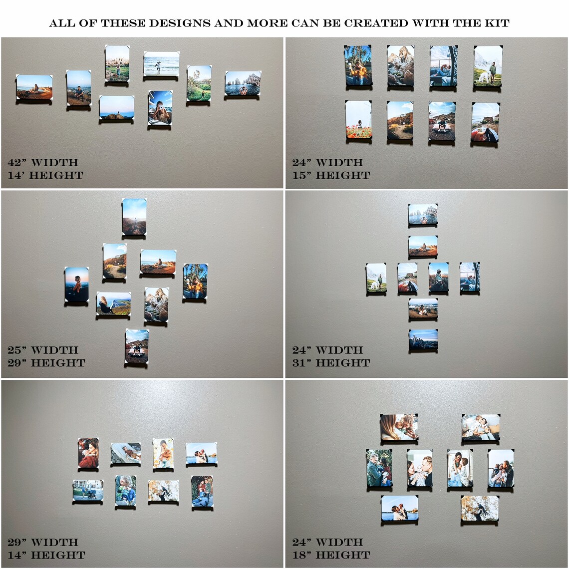 Collage of 8 Pictures Easy to Hang System size 4x6 - Etsy