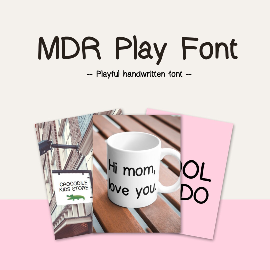 MDR Play Font Handwritten Script Font Cricut Fonts - Etsy