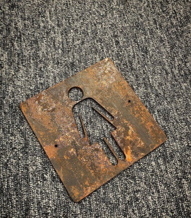 Bespoke Toilet Signs Rusted Aluminium Effect - Etsy