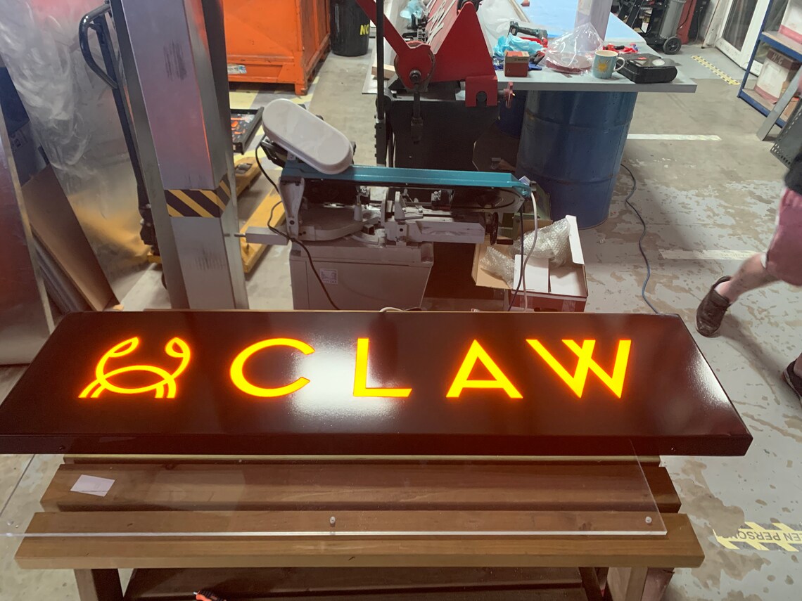 Push Through Acrylic Aluminium Logo Sign Bespoke Sign Tray - Etsy