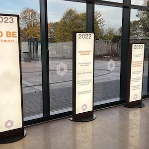 Free Standing Interior Rusted Steel Effect Illuminated Totem With ...