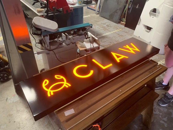 Push Through Acrylic Aluminium Logo Sign Bespoke Sign Tray | Etsy UK