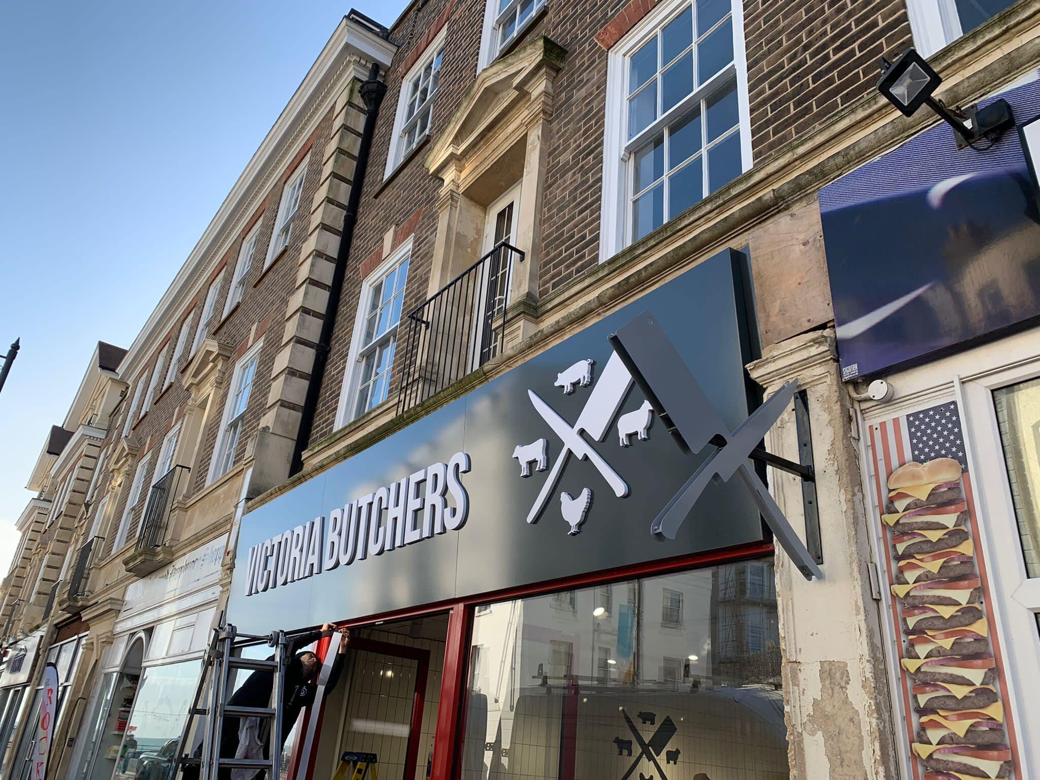 Bespoke Made to Order Storefront Wall Mounted Aluminium Projection Sign ...