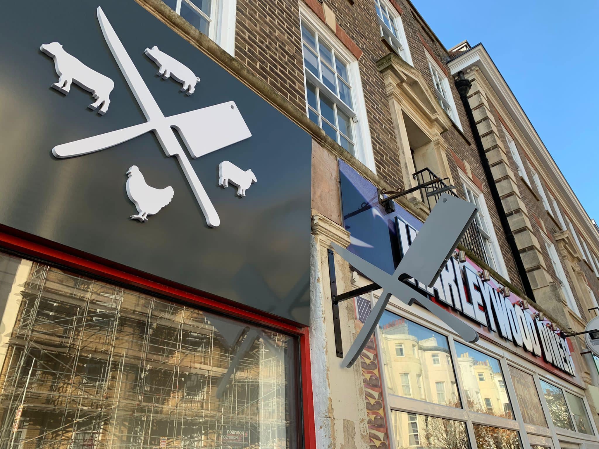 Bespoke Made to Order Storefront Wall Mounted Aluminium Projection Sign ...