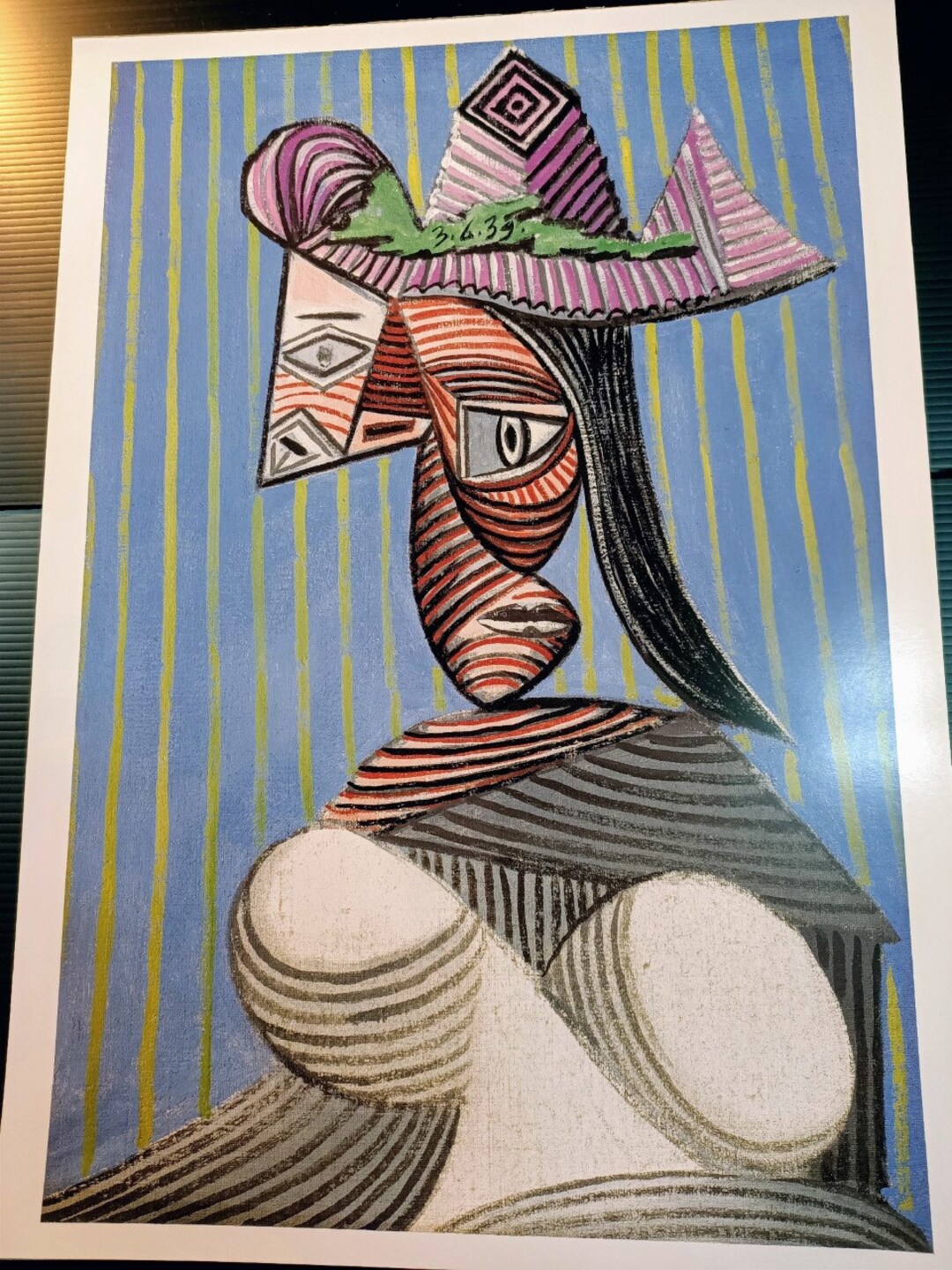 Pablo Picasso Print Sheet. WOMAN WITH STRIPED HAT. - Etsy
