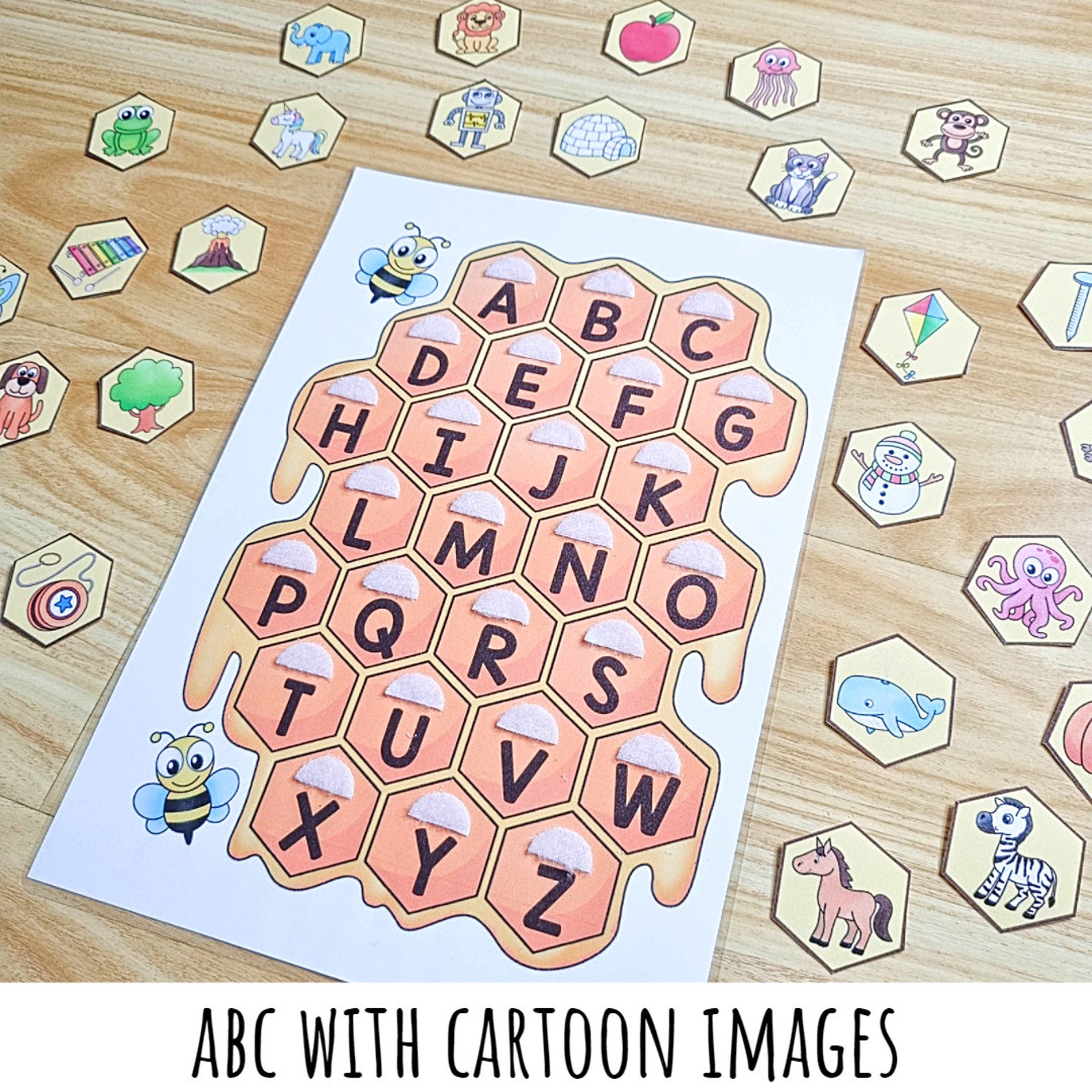 Shapes Numbers ABC Colors Matching Activity Silent Book Printable Sheet ...