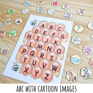 Shapes Numbers ABC Colors Matching Activity Silent Book Printable Sheet ...