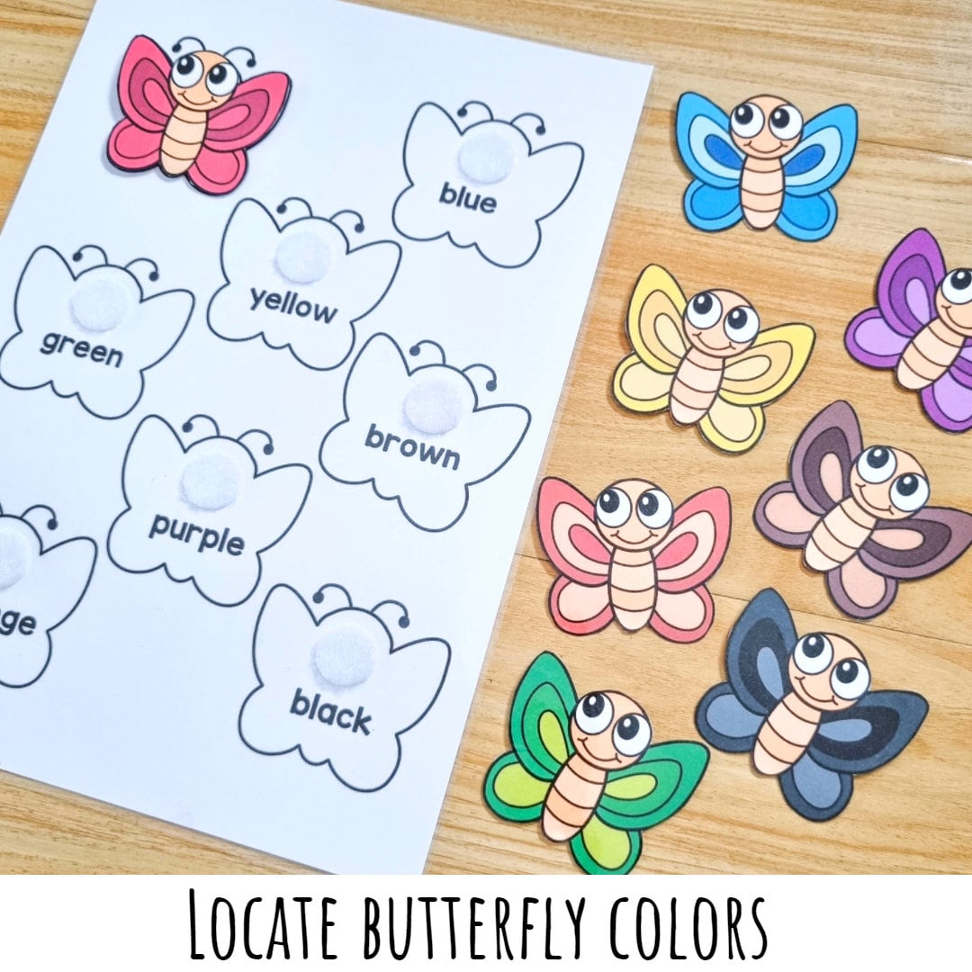 Shapes Numbers ABC Colors Matching Activity Silent Book Printable Sheet ...