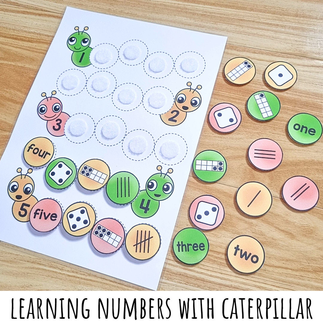 Shapes Numbers ABC Colors Matching Activity Silent Book Printable Sheet ...