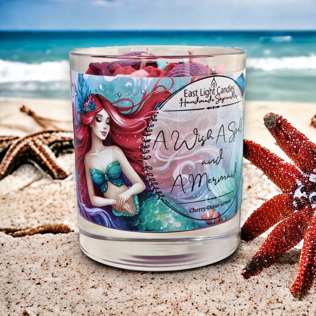 Little Mermaid Candle | Handmade Scented Soy Wax Candle | Personalized ...