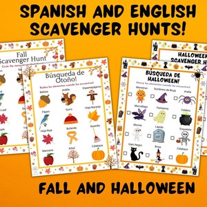 Spanish Halloween Scavenger Hunt - Etsy