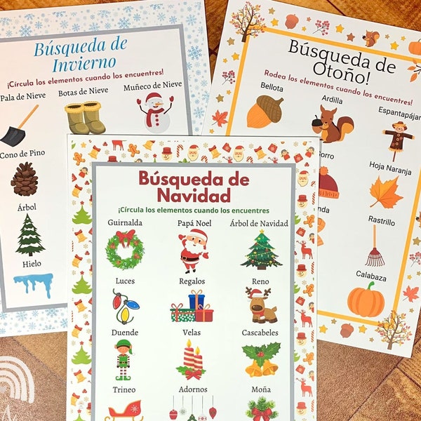 Winter Scavenger Hunt, Printable Kids Winter Card Game, Toddler Fun ...