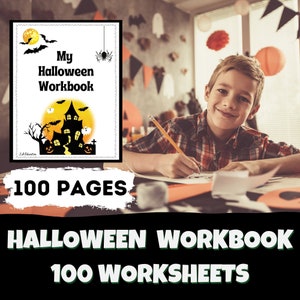 100 Halloween Worksheets, Fine Motor Scissor Skills, Printable Learning ...