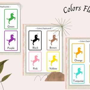 Educational Flashcards, Printable Shapes and Colors, Homeschool Digital ...