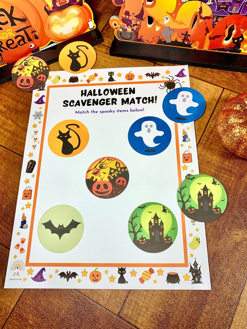 Halloween Scavenger Hunt Printable Games Indoor Outdoor - Etsy