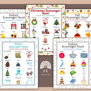 Scavenger Hunt, Christmas Scavenger, Winter Scavenger, Fall Scavenger ...