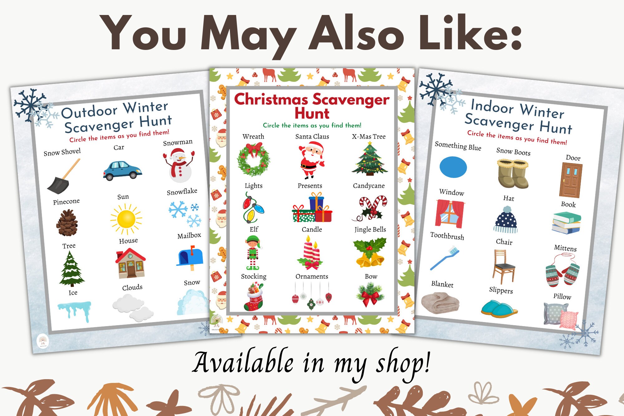 Fall Autumn Scavenger Hunt Printable, Homeschool Printables ...