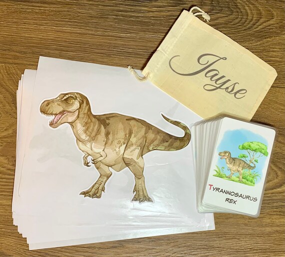 Dinosaur Flashcards & Wall Art 4 5 6 7 Year Old Gift Dino - Etsy