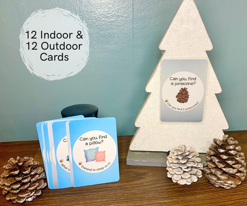 Winter Scavenger Hunt, Printable Kids Winter Card Game, Toddler Fun ...