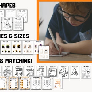 100 Halloween Worksheets, Fine Motor Scissor Skills, Printable Learning ...