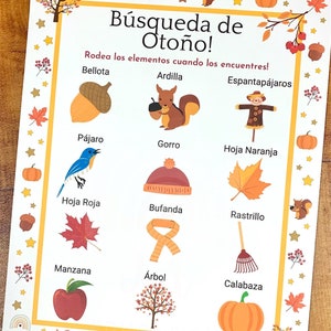 Spanish Printable Scavenger Hunts, Christmas, Winter, Fall, 2 3 4 5 ...