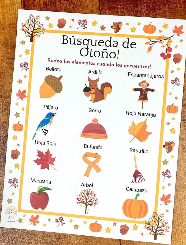 Spanish Printable Scavenger Hunts, Christmas, Winter, Fall, 2 3 4 5 ...