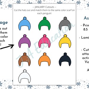 Winter Wonderland Printable Color Matching, Toddler Quiet Activity ...