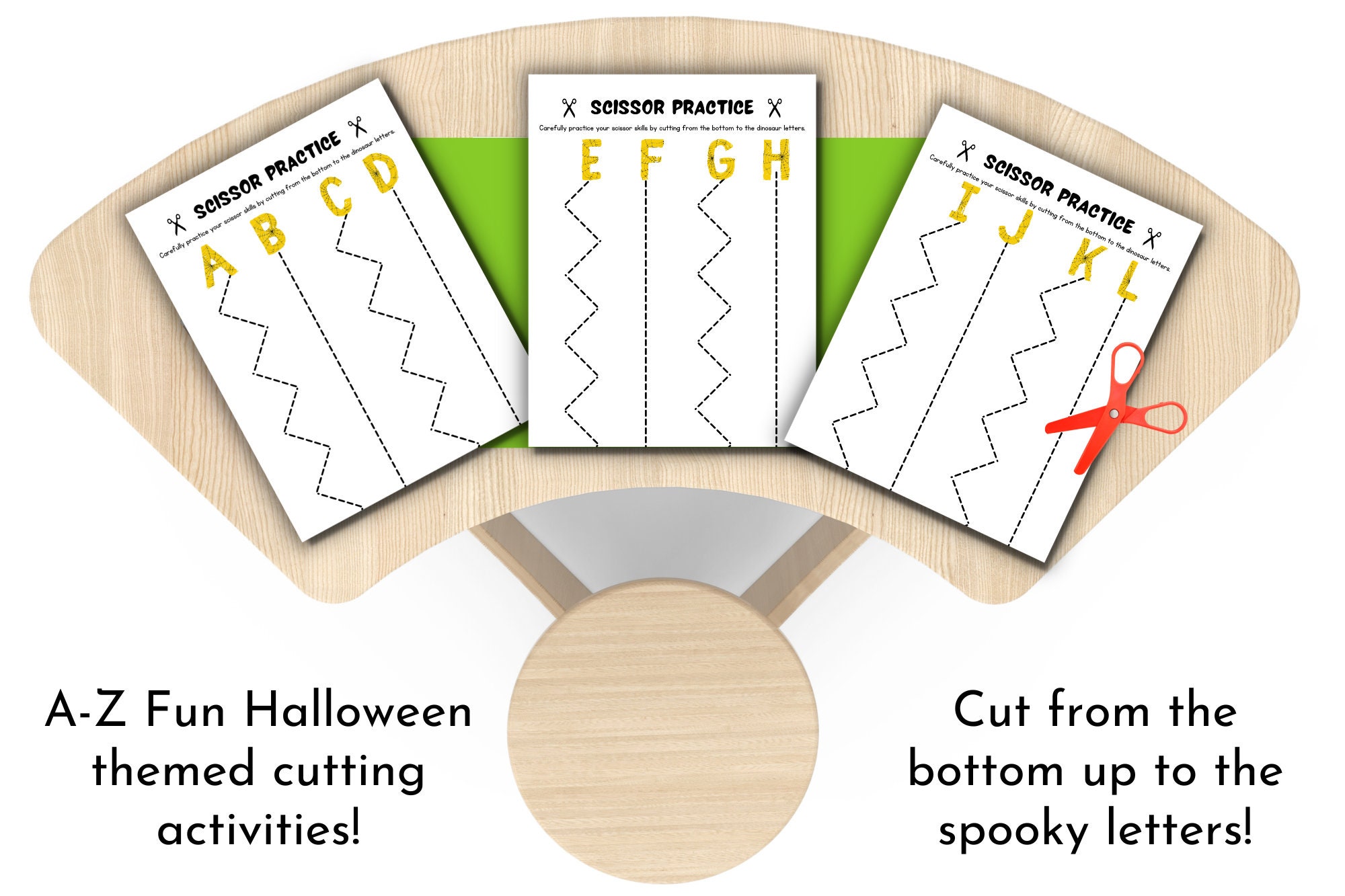 Halloween Scissor Skills Printable Activities, Preschool and Toddler ...
