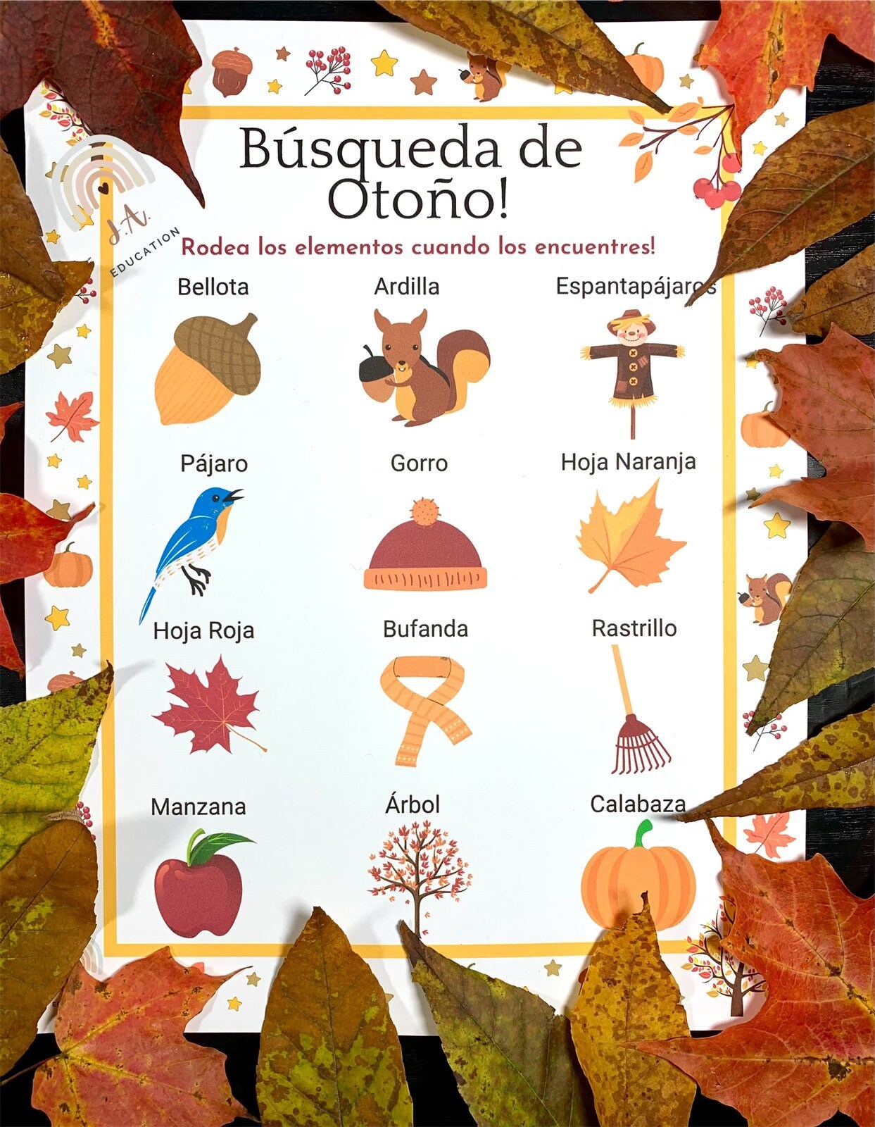 Spanish Halloween Scavenger Hunt Fall Scavenger Hunt Toddler - Etsy