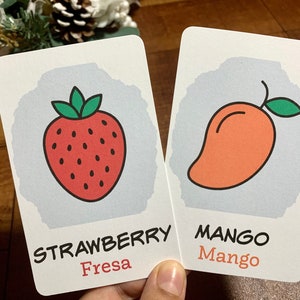 Spanish Printable Montessori Flashcards, Toddler Kids Learning Spanish ...